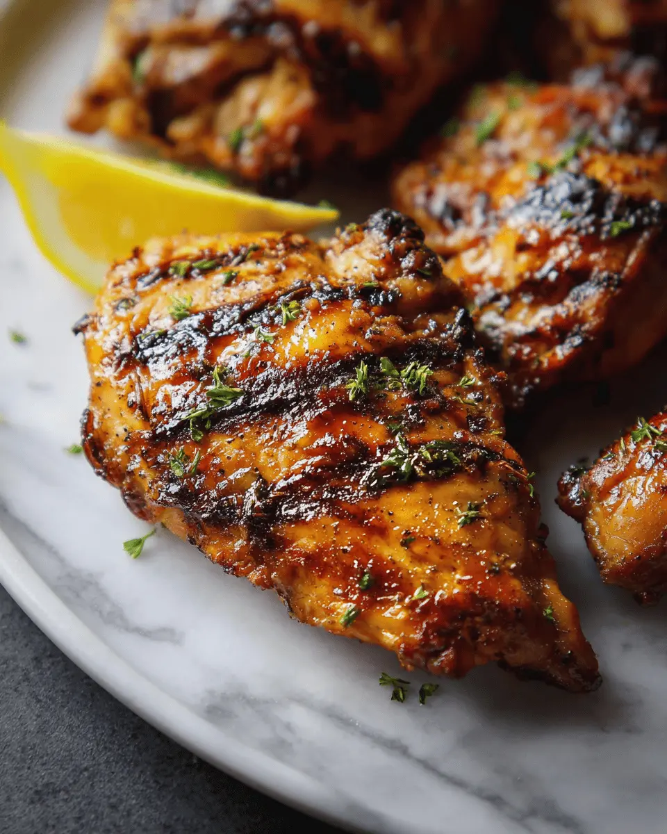 lemon ginger soy marinated grilled chicken